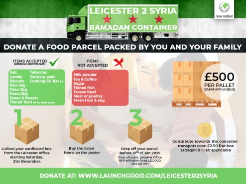 Leicester to Syria Ramadan Container 2025 | LaunchGood | LaunchGood
